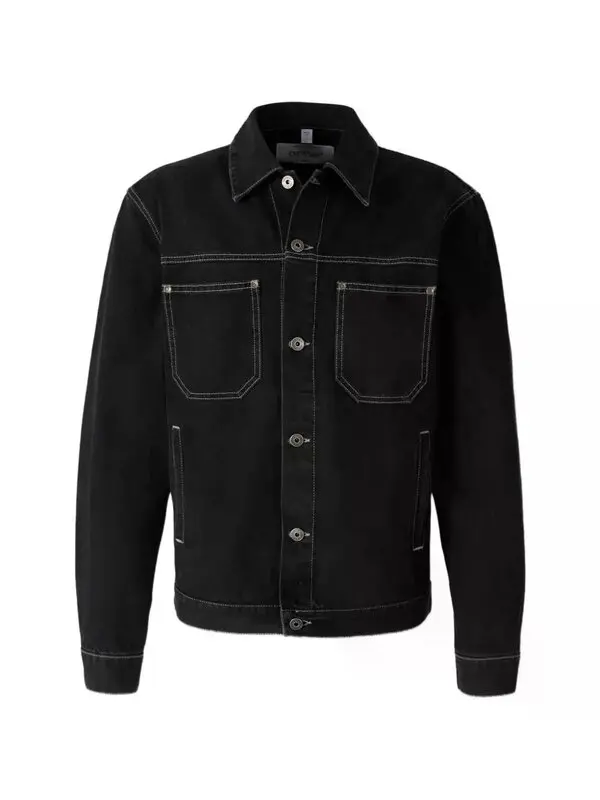 Off-White Contrast Stitch Denim Jacket