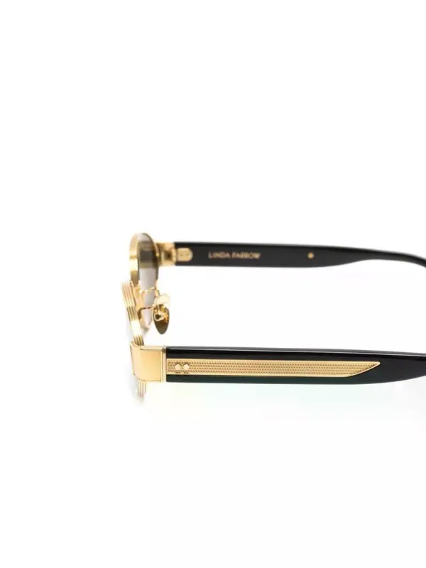Linda Farrow Sadie Oval-frame Sunglasses