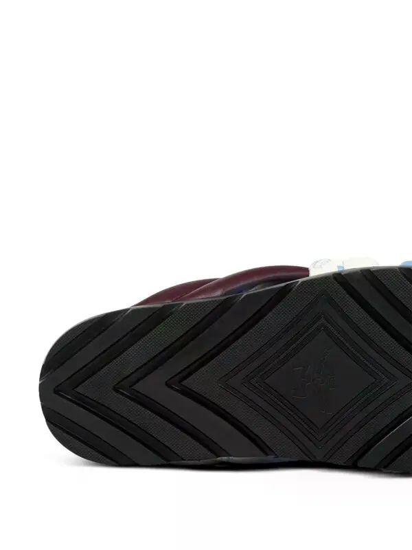 Mcm Criss-cross Logo Detail Lug Sole Sandals - Blue