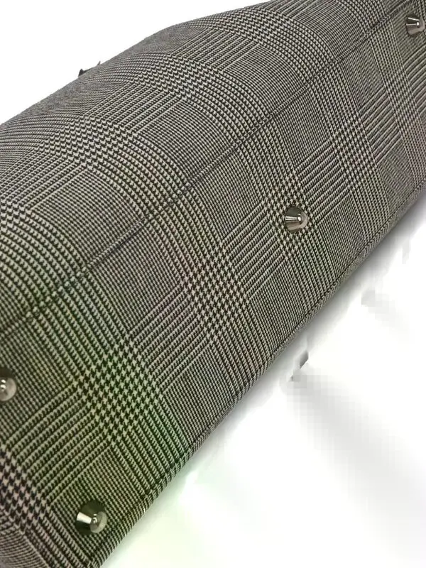 Dior Large Lady Houndstooth Canvas Handbag