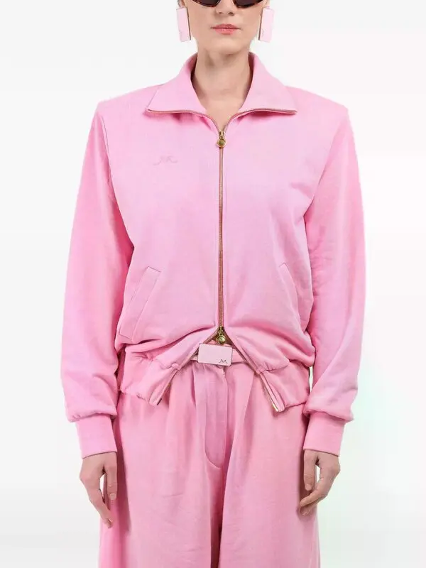 ROWEN ROSE Zip Straight Sweatshirt - Pink