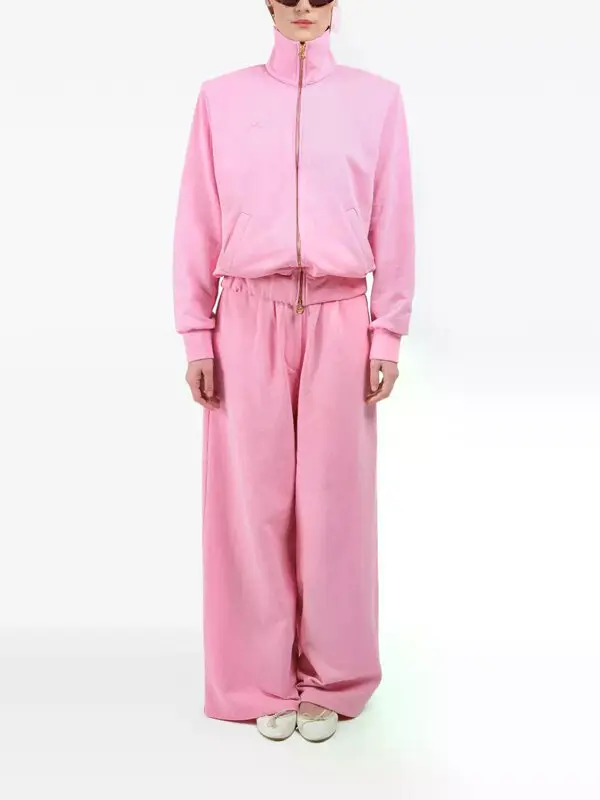 ROWEN ROSE Zip Straight Sweatshirt - Pink