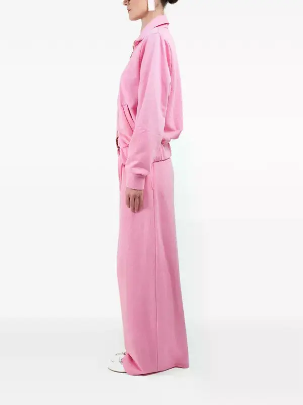 ROWEN ROSE Zip Straight Sweatshirt - Pink