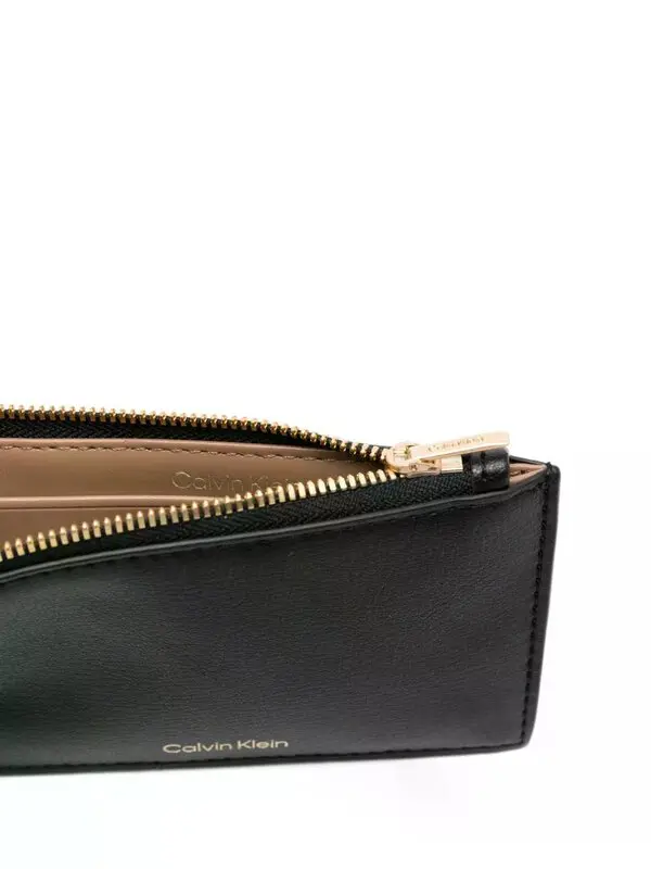 Calvin Klein Foil-logo Top-zip Card Holder