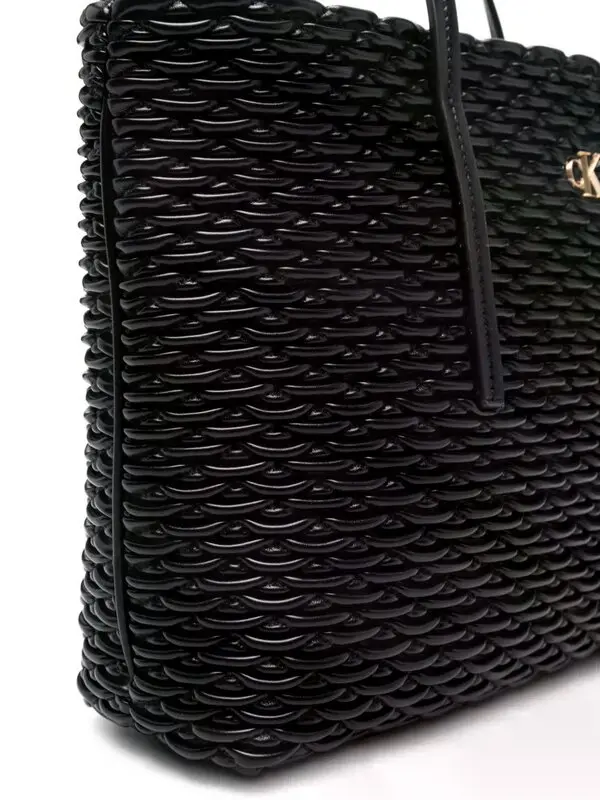 Calvin Klein Textured Tote Bag With Logo Plaque
