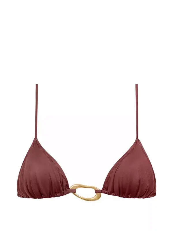 TROPIC OF C Equator Ring-detail Bikini Top - Brown