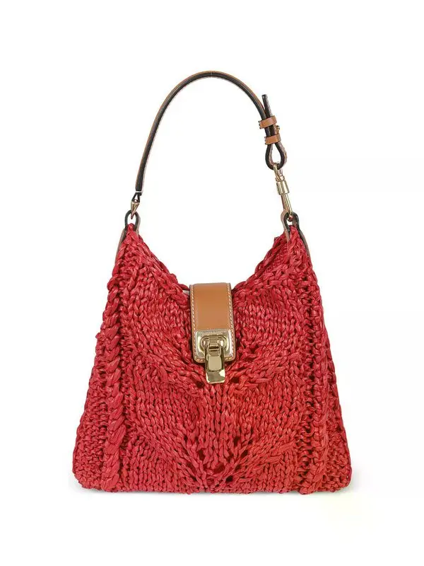Ermanno Scervino Woven Shoulder Bag - Red
