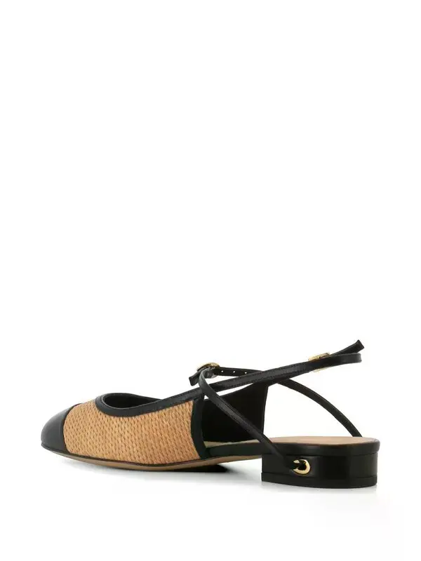 Jennifer Chamandi Mattia Strap Woven Pumps
