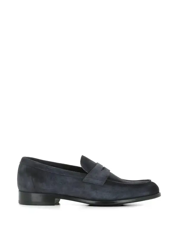 DOUCAL'S Calf Suede Loafers - Blue