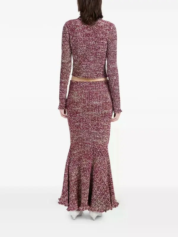 Proenza Schouler Colette Ruffled Tie Cardigan - Red