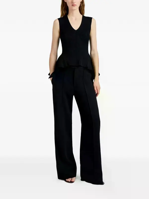 Proenza Schouler Ribbed V-neck Sleeveless Top