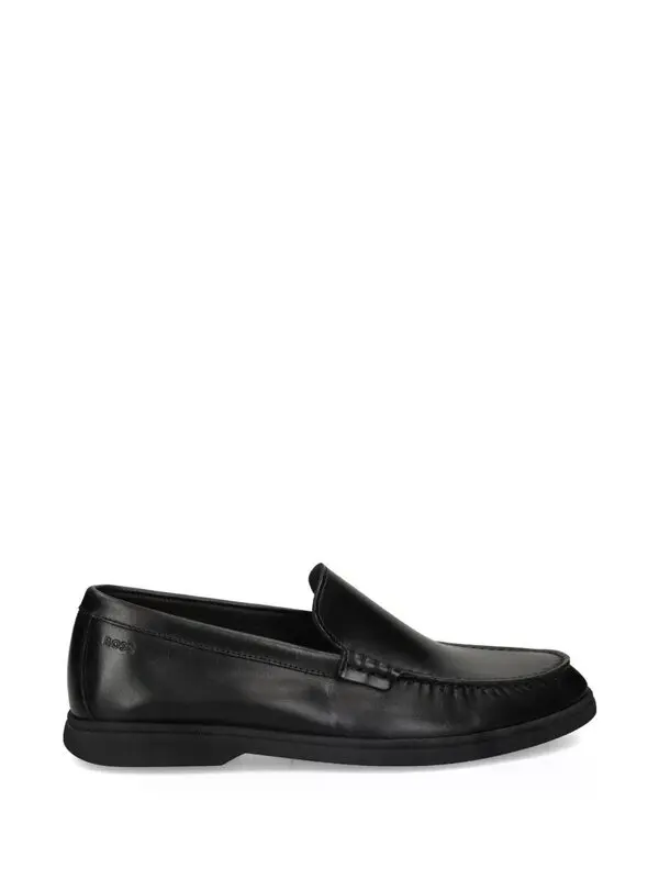 BOSS Leather Penny Slot Moccasins