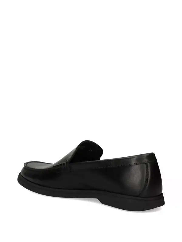 BOSS Leather Penny Slot Moccasins