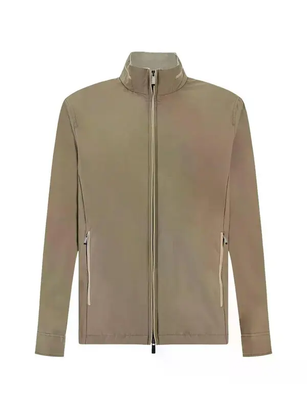 Paul & Shark Alcantara Detail Zip-up Jacket - Neutrals