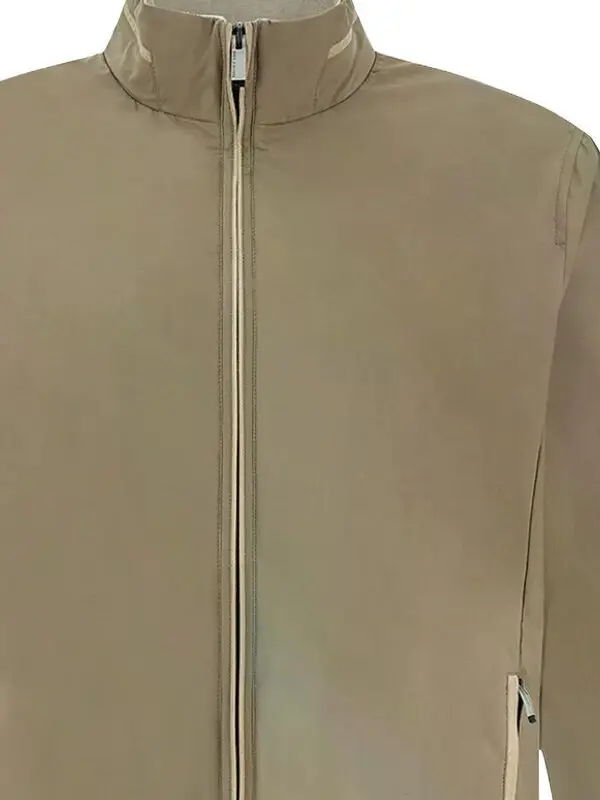 Paul & Shark Alcantara Detail Zip-up Jacket - Neutrals