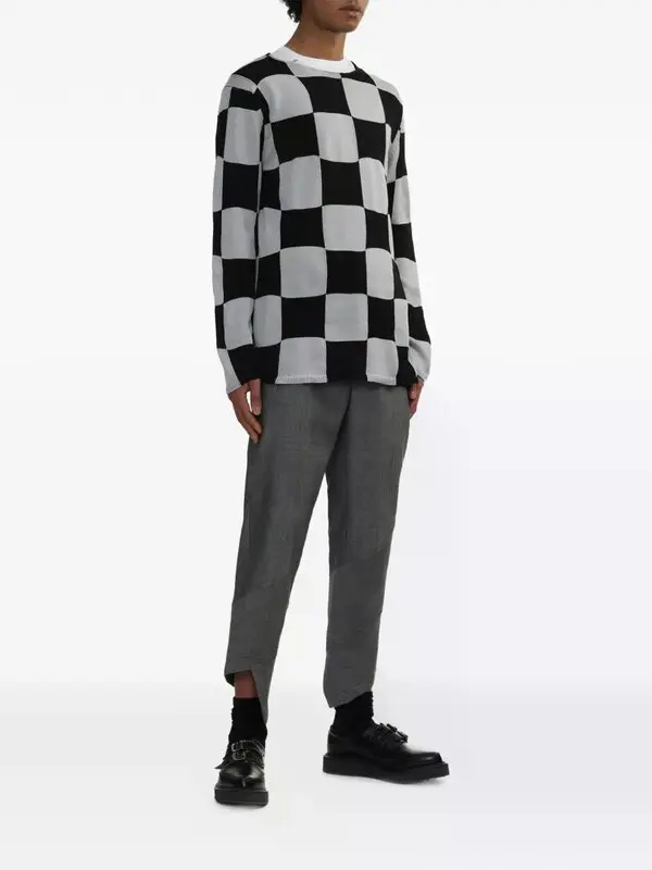 Comme Des Garçons Checkerboard Knit Jumper