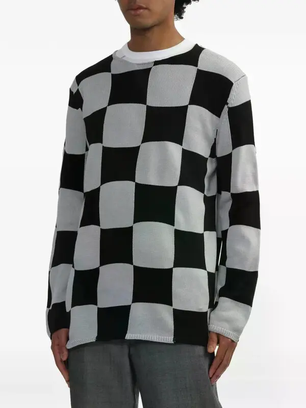 Comme Des Garçons Checkerboard Knit Jumper