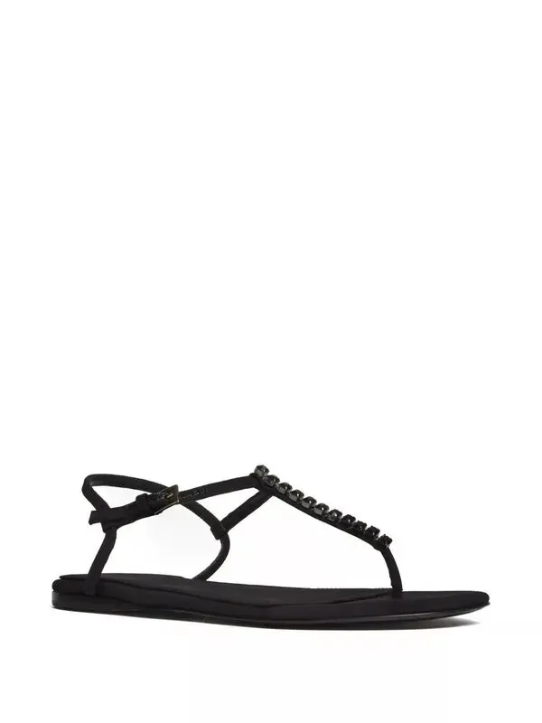 Paris Texas Montecarlo Crystal-embellished Flat Sandals