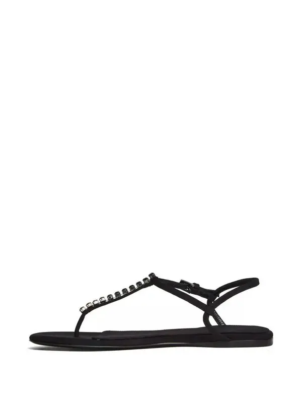 Paris Texas Montecarlo Crystal-embellished Flat Sandals