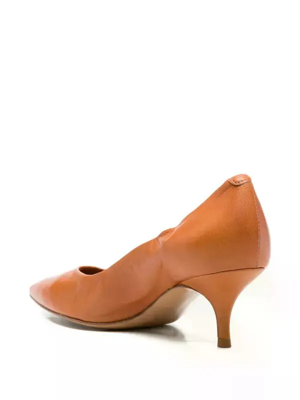 GUGLIELMO ROTTA Azelie Pointed Leather Pumps - Brown