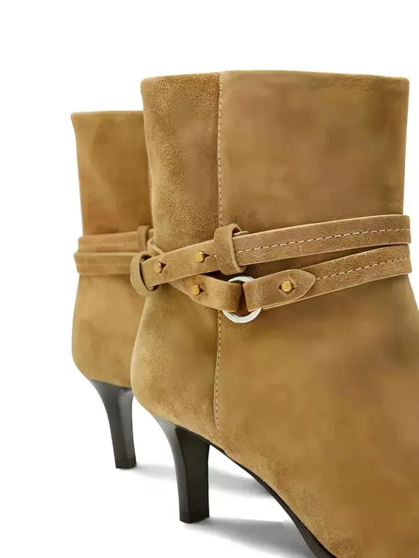 Isabel Marant Étoile Meyli Strap Ankle Boots - Neutrals