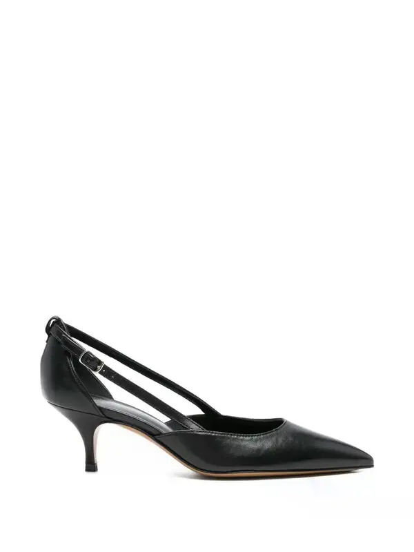 GUGLIELMO ROTTA Leather Pointed Toe Slingback Pumps - Black