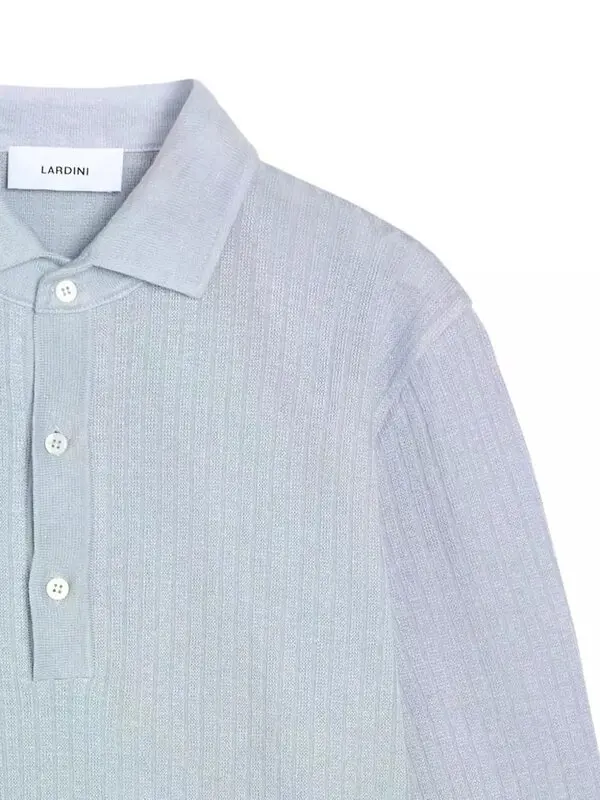 LARDINI Buttoned Polo Shirt - Blue