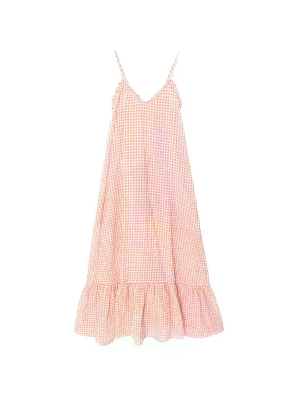 Xirena Taytum Gingham Ruffled Midi Dress