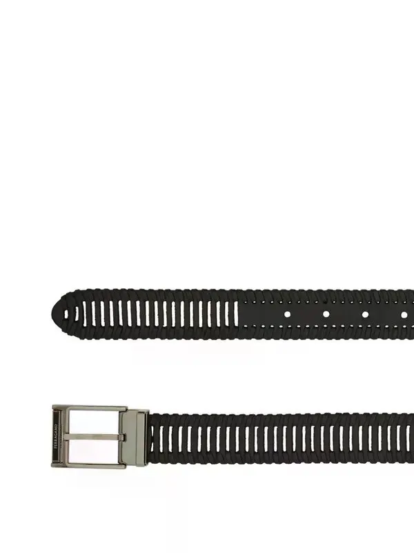 FERRAGAMO Adjustable Woven Leather Belt