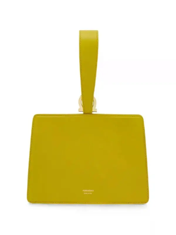 FERRAGAMO Mini Clutch In Leather - Yellow