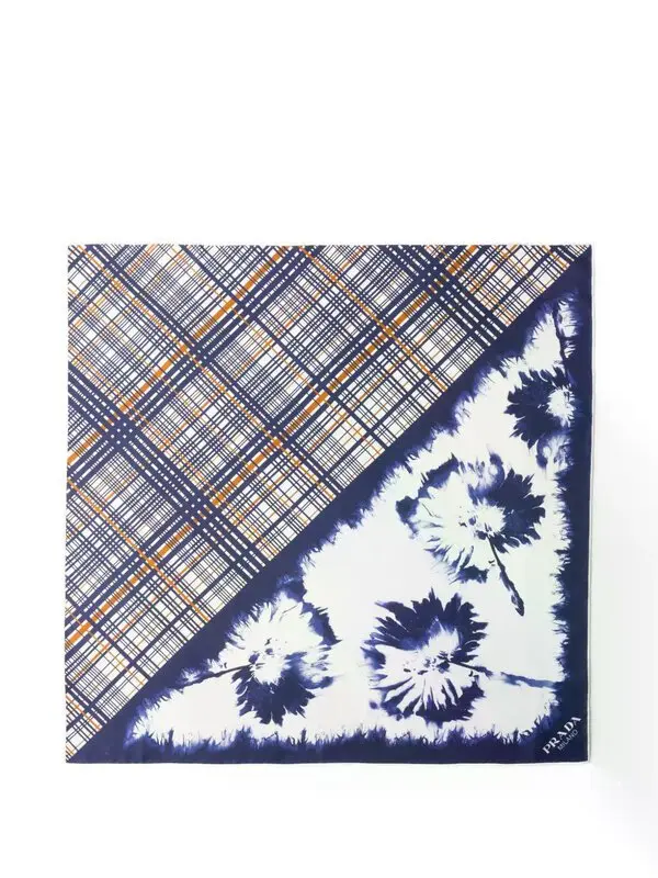Prada Printed Silk Twill Scarf