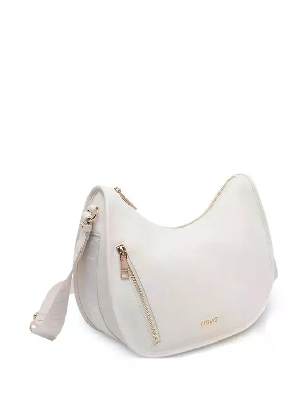 Liu Jo Cream Logo Detail Zip Closure Crossbody Bag
