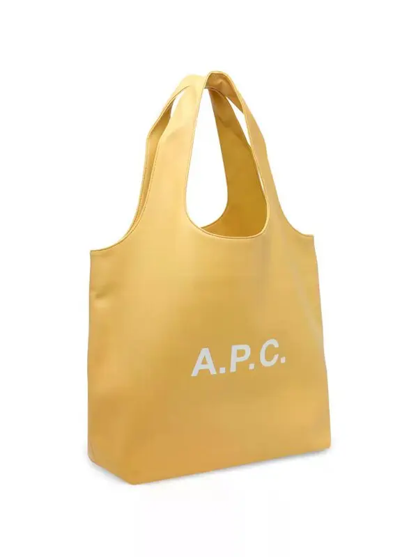 A.p.c. Ninon Shoulder Bag With Logo Print - Yellow