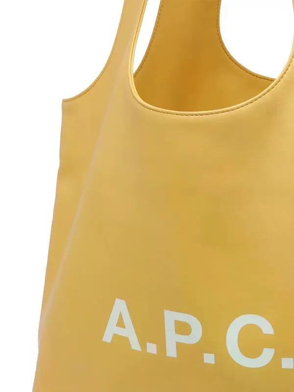 A.p.c. Ninon Shoulder Bag With Logo Print - Yellow