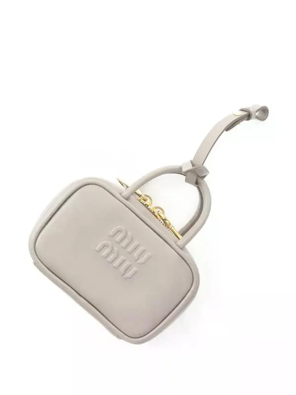 Miu Miu Leather Charm Bag - Grey