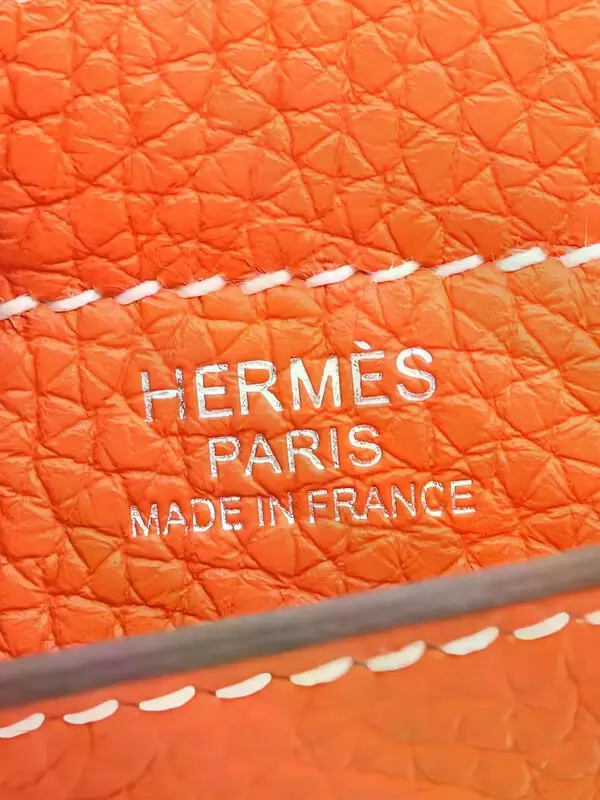 Hermès Taurillon Clemence Leather Tote Bag - Orange