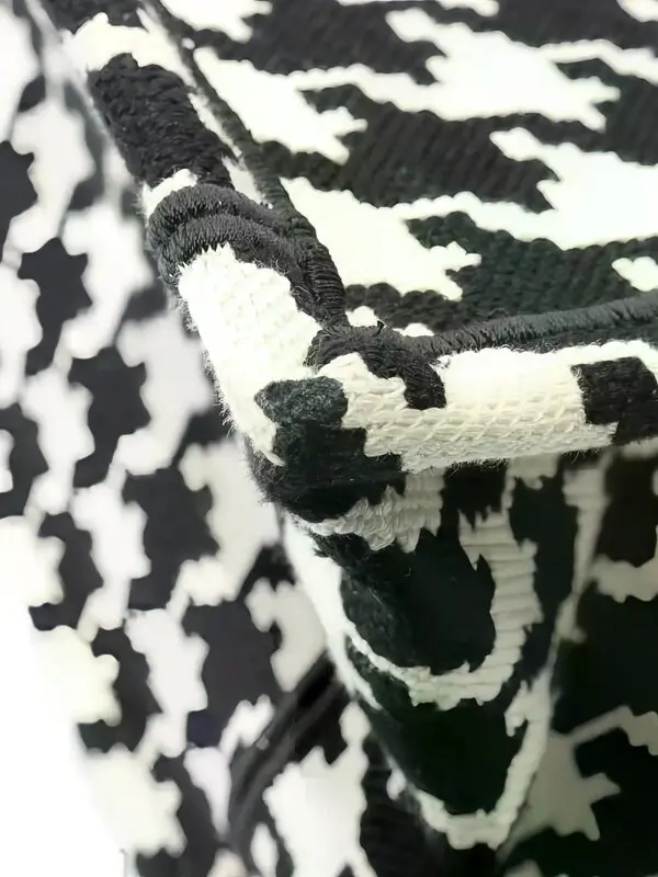 Dior Houndstooth Pattern Tote Bag