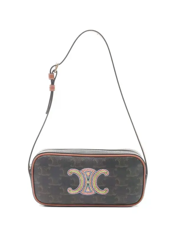 Celine Mini Cuir Triomphe Leather Camera Shoulder Bag - Brown
