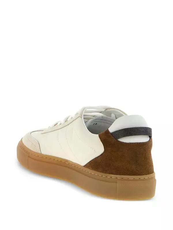 Brunello Cucinelli Lace-up Sneakers With Monile Detail