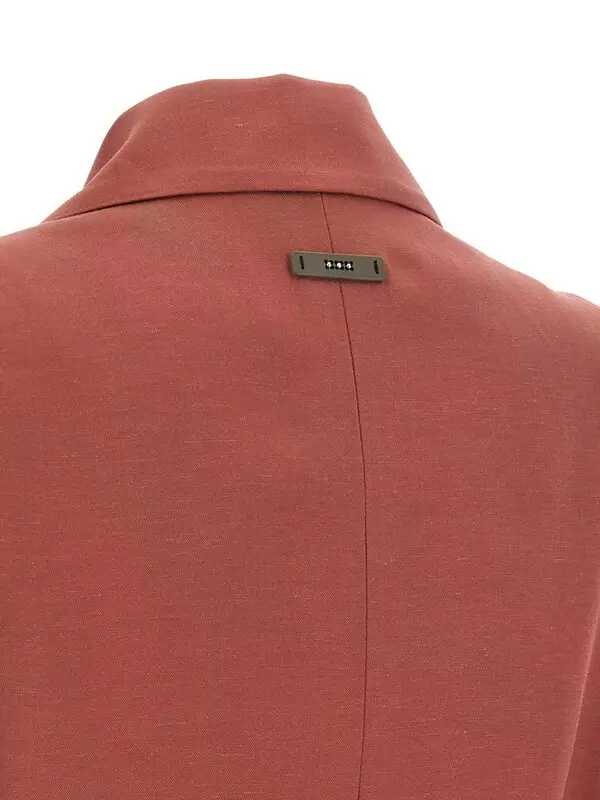 Peserico Double-breasted Peak Lapel Vest With Belt