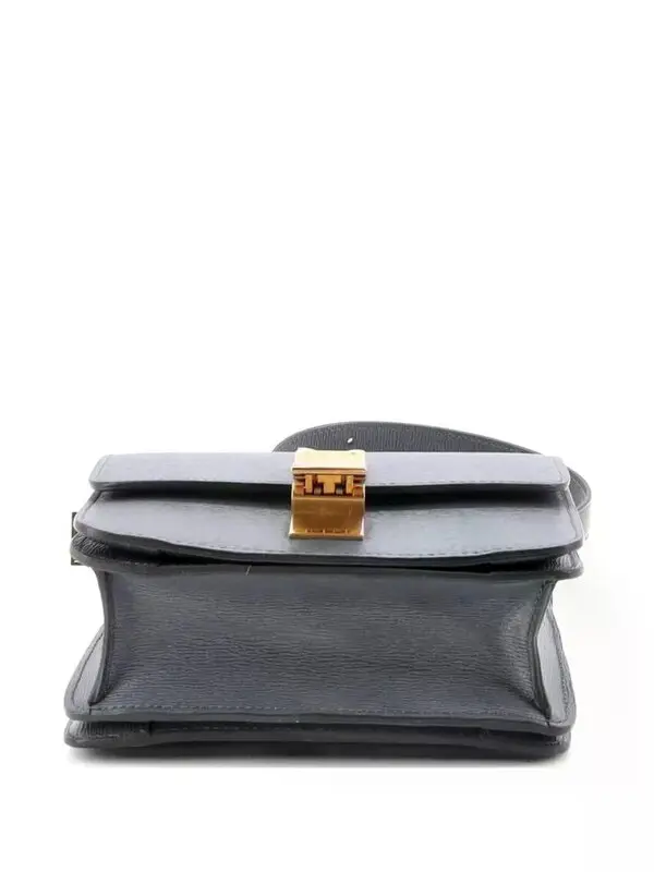 Celine Classic Box Bag Grainy Leather Teen Shoulder Bag - Grey