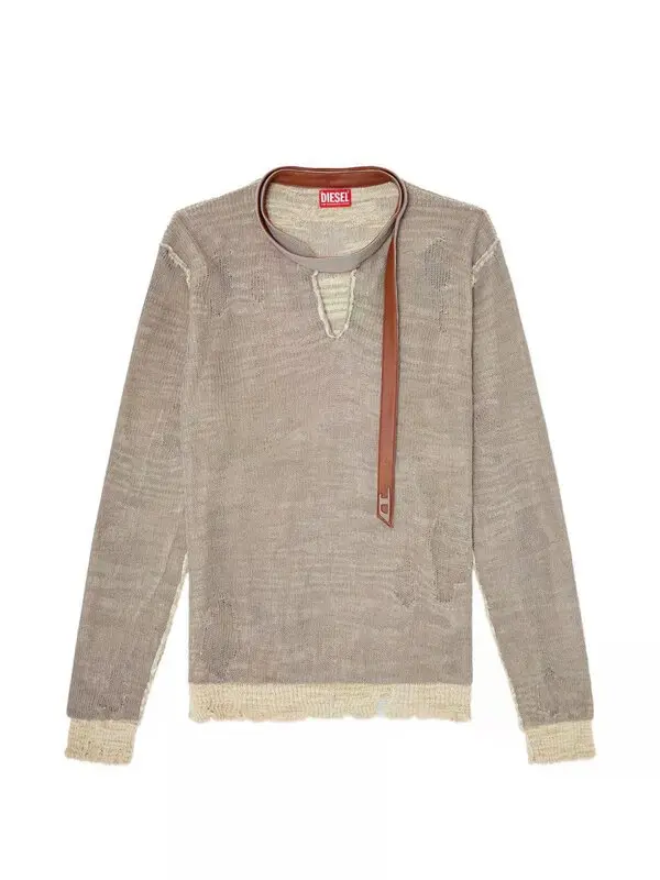 DIESEL® K-daianeris Sweater With Distressed Finish