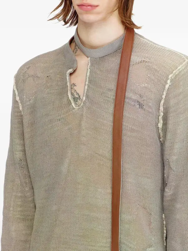 DIESEL® K-daianeris Sweater With Distressed Finish
