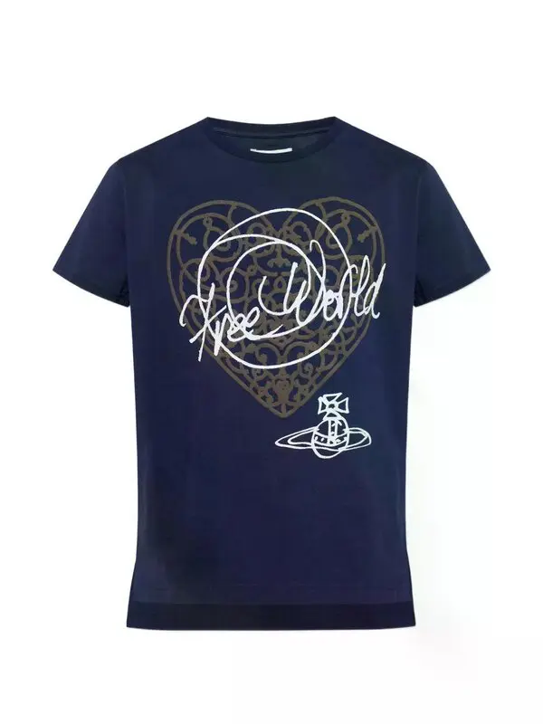 VIVIENNE WESTWOOD Print Detail T-shirt - Blue