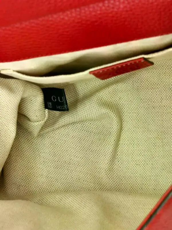 Gucci Gg Marmont Leather Top Handle Mini Satchel - Red