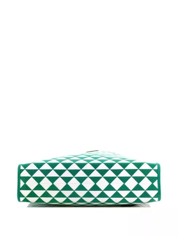 Prada Symbole Shopper Jacquard Large Tote Bag - Green