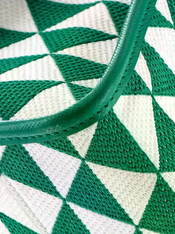 Prada Symbole Shopper Jacquard Large Tote Bag - Green
