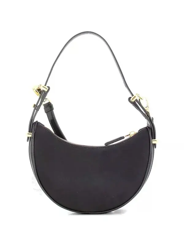 Prada Arqué Half Moon Tessuto Small Hobo Bag - Black