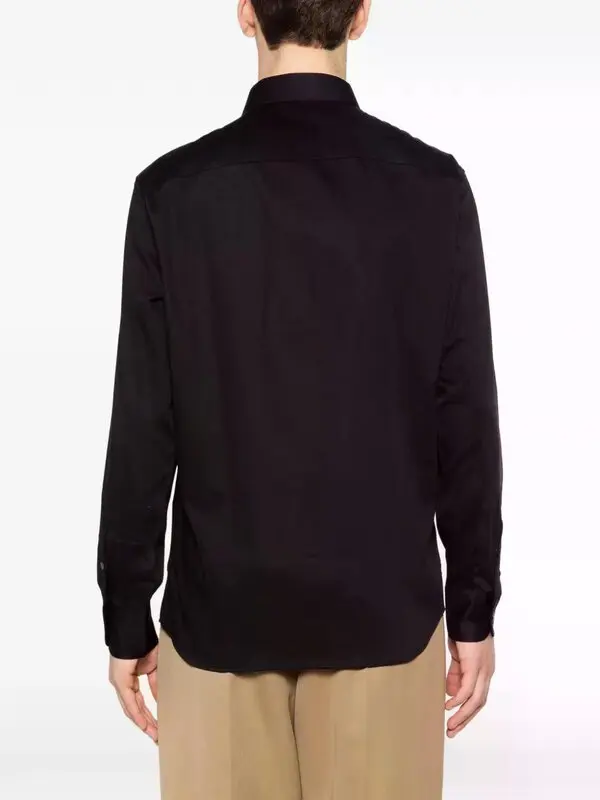 Emporio Armani Buttoned Long-sleeve Shirt - Black