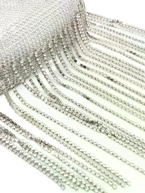 TWINSET Rhinestone Embellished Fringed Mini Bag